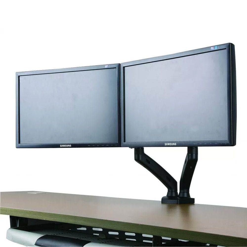 Protech DM-320 13-27″ Dual-Screen Mount with C-Clamp & Grommet Mounting ...